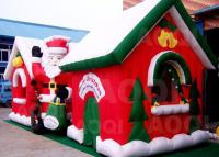 China Customized Merry Christmas Inflatable Santa Claus Bouncy Castle For Xmas Decoration for sale