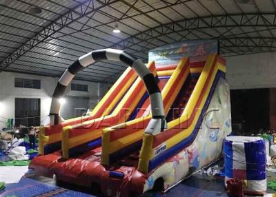China 0.55mm Pvc Material Giant Kids / Adult Inflatable Slide Commercial Fire Resistant for sale