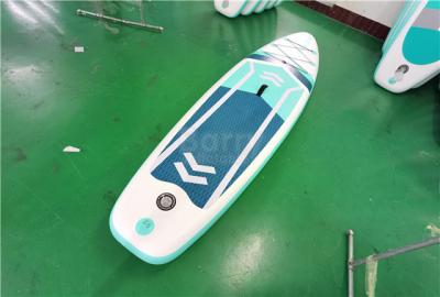 China 375lbs Inflatable Stand Up Paddle Board Green And White Color for sale