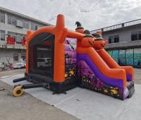 China Kids Bounce Playhouse Halloween Jumping Castle With Slide Fire Resistant for sale