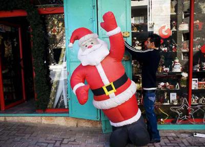 China 25 Ft / Customized Inflatable Advertising Products Giant Inflatable Santa For Shop for sale