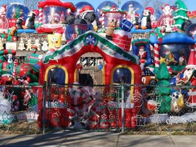 China Logo Printing Outdoor Inflatable Advertising Products Giant Christmas Ornaments for sale
