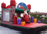 China Jungel Inflatable Toddler Playground , Santa Claus House Outdoor Bouncy Castle for sale