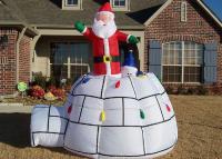 China Christmas Decorations Advertising Inflatables Big Red Santa Claus And Tent for sale
