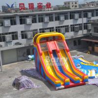 China 0.55mm PVC Double Lane Blow Up Slide Inflatable Kids Slide Toys For Playground for sale