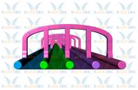 China 300m Four Lanes Giant Inflatable Slide Inflatable Awesome Colorful Slide For Event for sale