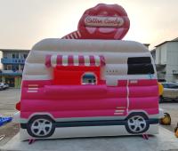 China 0.55mm PVC Children'S Inflatable Bouncer Car Small Bouncy Castle Blower for sale