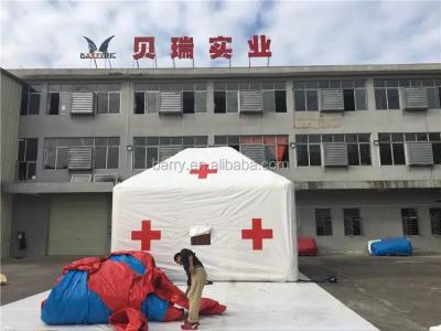 China Pvc Tarpaulin Medical Inflatable Hospital Tent Water Resistant For Emergency for sale