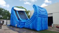 China Huge 27 Ft Tall Wave Rider Inflatable Water Slides With Air Pump And Repair Material for sale