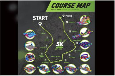 China Air Inflatable 5k Run UK Running Events Red Tunnel Obstacle Course for sale