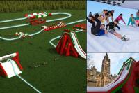 China Customized Large Inflatable 5k Run / Inflatable Bouncy Obstacle Course For Summer Event CE Approval for sale