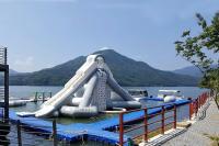 China Giant Aquaglide Inflatable Water Park , Inflatable Water Assault Course With EN15649 for sale