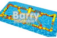 China Water Games Inflatable Floating Obstacle Course With 0.9mm Plato PVC Tarpaulin for sale