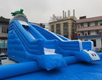 China PVC Commercial Inflatable Slide With Large Pool Bouncer Slide Combo for sale