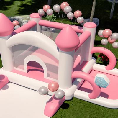 China Pink Inflatable Bouncer Toddler Jumping Castle Bounce House Commercial for sale