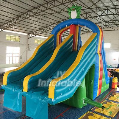China Attractive PVC Inflatable Bouncy Slide Outdoor Mini Size Frog Inflatable Playground Slide for sale