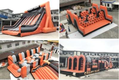 China PVC Commercial Inflatable Obstacle Course 5k Event Bouncy Obstacle Course Customized for sale