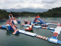 China UV Resistant Large Inflatable Water Park 0.9mm PVC Commercial Floating Water Park for sale