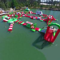 China 0.9mm PVC Commercial Fun Inflatable Water Park For Lake Water Games for sale