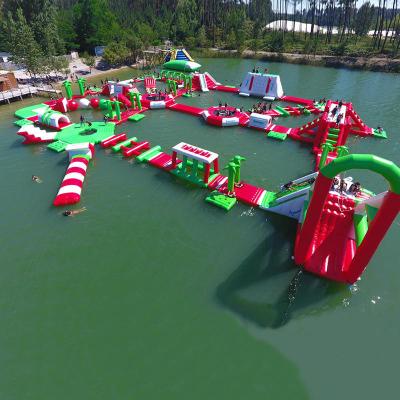 China 0.9mm PVC Commercial Fun Inflatable Water Park For Lake Water Games for sale