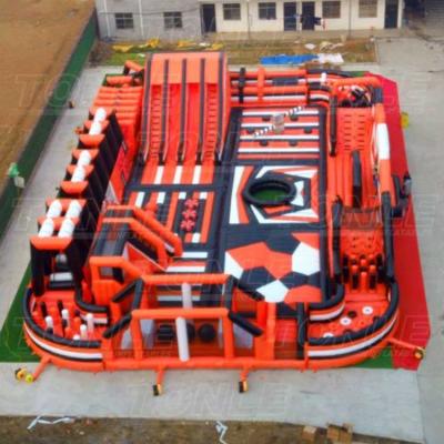 China 0.55mm PVC Inflatable Amusement Park Obstacle Course Race Custom for sale