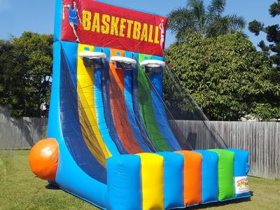China 0.55 PVC Tarpaulin Inflatable Interactive Games Giant Inflatable Basketball Hoop for sale