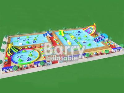 China New design portable inflatable water park playground with elephant slide park for summer for sale