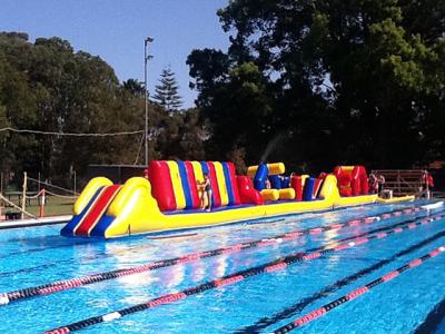 China Customized 26 M Inflatable Obstacle Course Races Waterproof PVC Material for sale