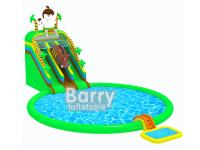 China Cartoon Jurassic Inflatable Water Park Jungle Inflatable Aqua Park CE Certificate for sale