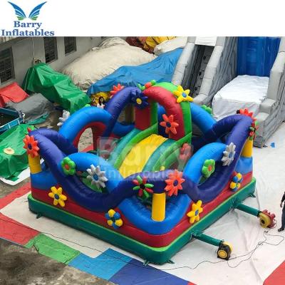 China Tarpaulin Inflatable Bouncy Castle Children Flower Vegetable Inflatable Funcity Playground for sale