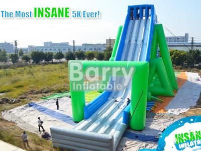 China Customized 5k Slingshot Giant Inflatable Slide For Adults 0.55mm PVC Tarpaulin for sale