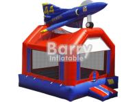 China Safety Kids Playground Plane Inflatable Bouncers Easily Assemble / Packing for sale
