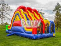 China 3 Lane Alternate Big Inflatable Obstacle Course With 0.55mm Pvc Material for sale