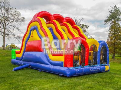 China 3 Lane Alternate Big Inflatable Obstacle Course With 0.55mm Pvc Material for sale