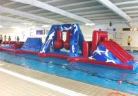 China 0.9mm PVC Inflatable Water Obstacle Course Inflatable Games Floating Obstacles for sale