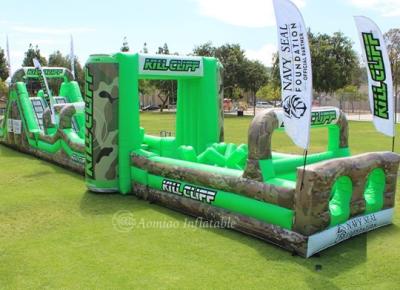 China Waterproof PVC Bouncy Castle Obstacle Course Survivor Challenge Inflatable Outdoor Play Equipment for sale