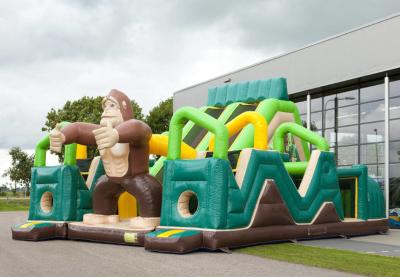 China 0.55mm PVC Party Castle Bounce House Inflatable Jungle Battle Bouncer for sale