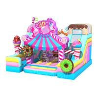 China Commercial Grade Inflatable Bounce House With Slide Candy Slide Castle for sale
