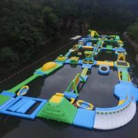 China Inflatable Floating Island Trampoline Customized Summer Floating Water Park for sale