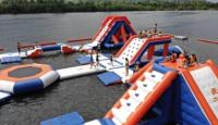 China 0.9mm PVC Inflatable Floating Water Park Inflatable Obstacle Course On Water EN71 for sale