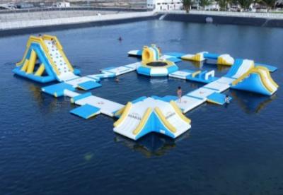 China Waterproof Inflatable Water Slide Park Blow Up Water Park  BS7837 for sale