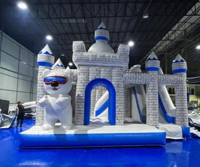China Animal Theme Kid Inflatable Bouncer With Water Slide for sale