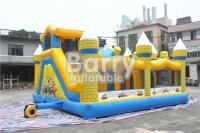 China Outdoor Kids  Inflatable Bouncy Castle With Slide 0.55MM PVC Tarpaulin for sale