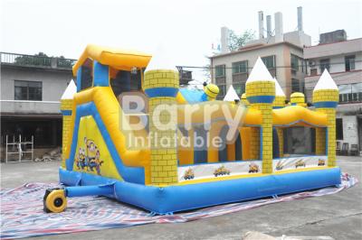 China Outdoor Kids  Inflatable Bouncy Castle With Slide 0.55MM PVC Tarpaulin for sale