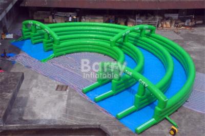 China Crazy Fun Green Inflatable City Slide Big Inflatable Slides For Street / Road for sale