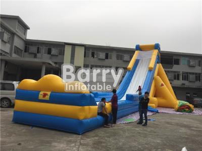 China 3 Years Life Span Yellow Giant Inflatable Slip And Slide For Kids / Adults for sale