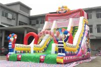 China Clown Commercial Inflatable Slide Inflatable Bounce Slide With Good Printing for sale