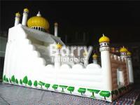 China PVC Tarpaulin 0.55mm Castle Commercial Inflatable Slide With Jumping Area for sale