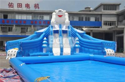 China Outdoor Bear Giant Inflatable Water Park With EN14960 0.55mm PVC Tarpaulin Material for sale