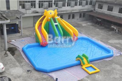 China Mobile Large Commercial Inflatable Water Park With Elephant Slide Design Build for sale
